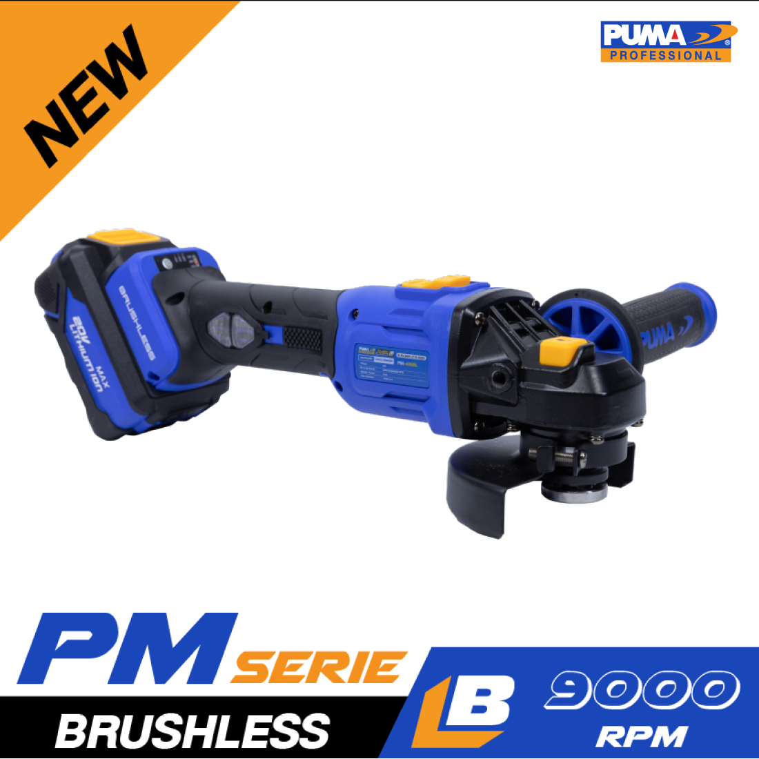 เครื่องเจียรไร้สาย ไร้แปรงถ่าน PUMA 20V 9000RPM PM-490BL